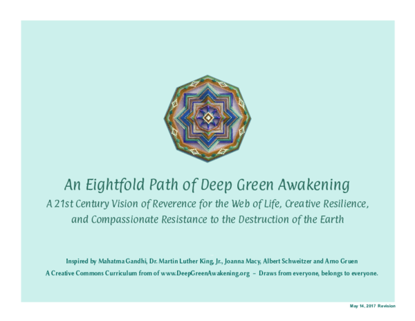(PDF) An Eightfold Path of Deep Green Awakening -- Mandala Series