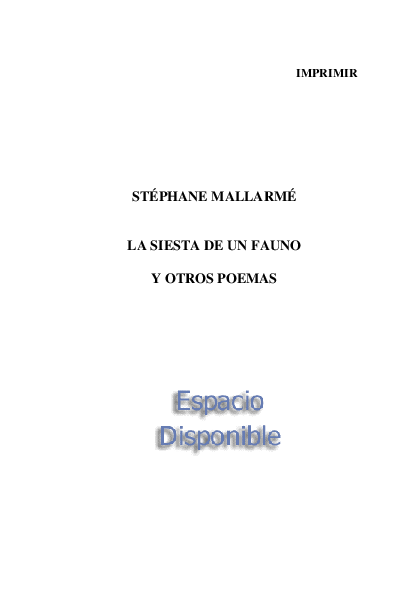 (PDF) STÉPHANE MALLARMÉ