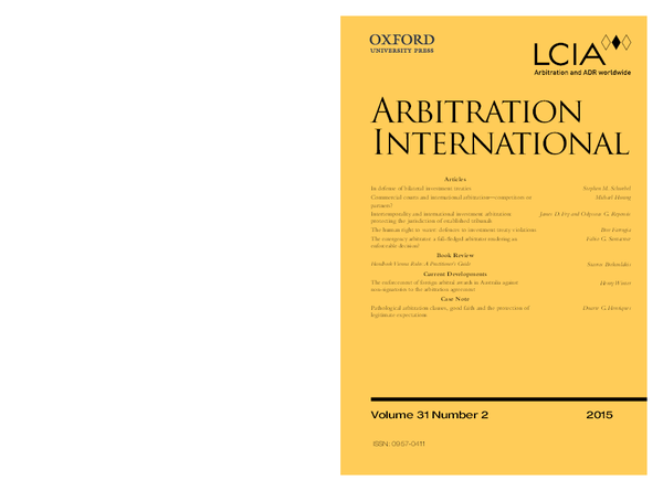 (PDF) Pathological arbitration clauses, good faith and the protection of legitimate expectations