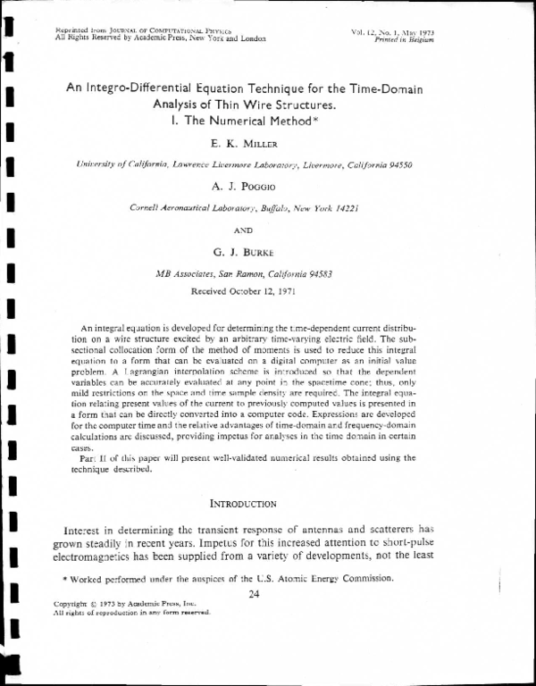 (PDF) Time-Domain Electromagnetics: An Integral-Differential Equation ...
