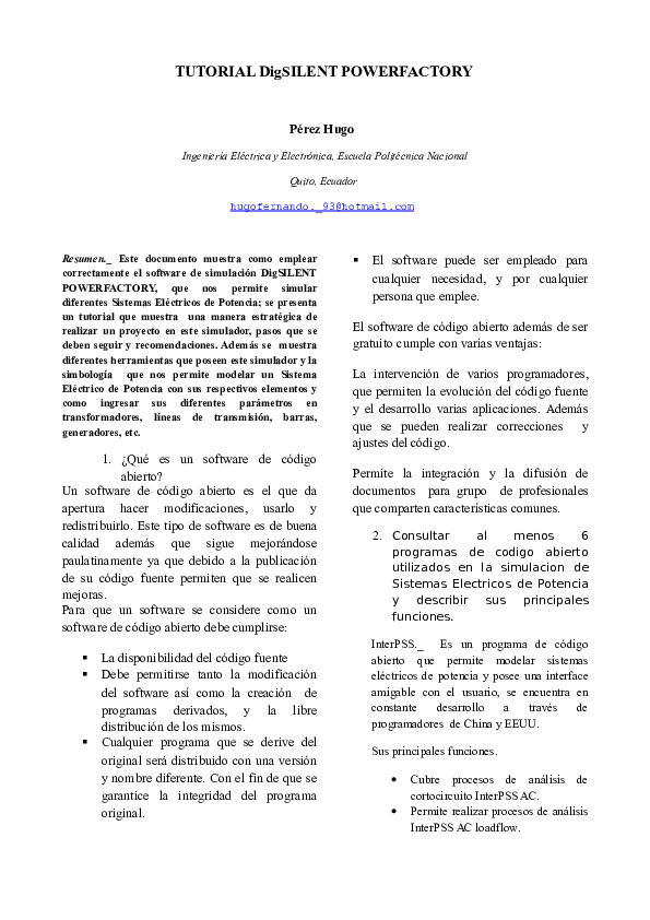 (DOC) TUTORIAL DigSILENT POWERFACTORY