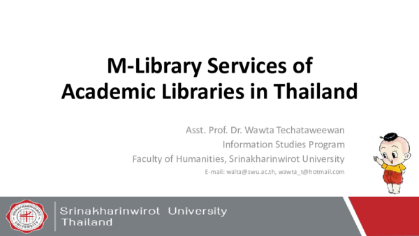 (PDF) M-Library Services of Academic Libraries in Thailand