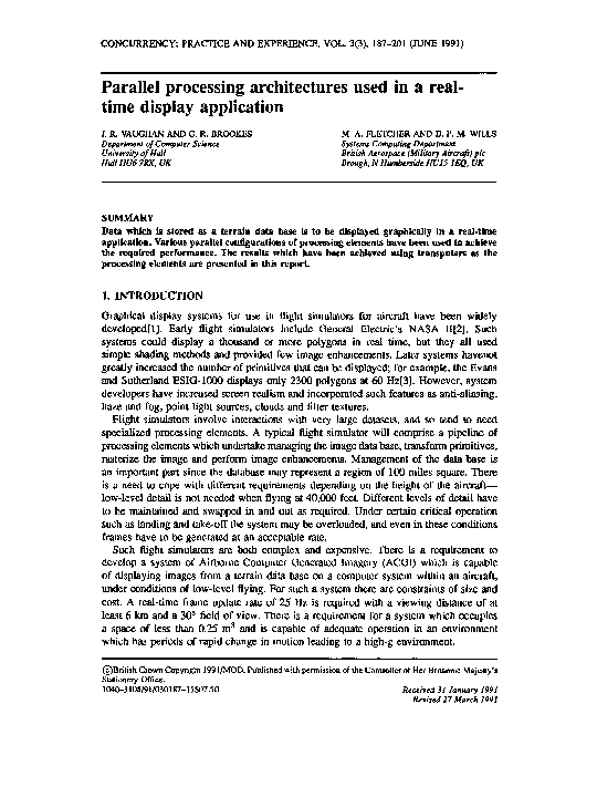 (PDF) Parallel Architectures for Real-Time Display