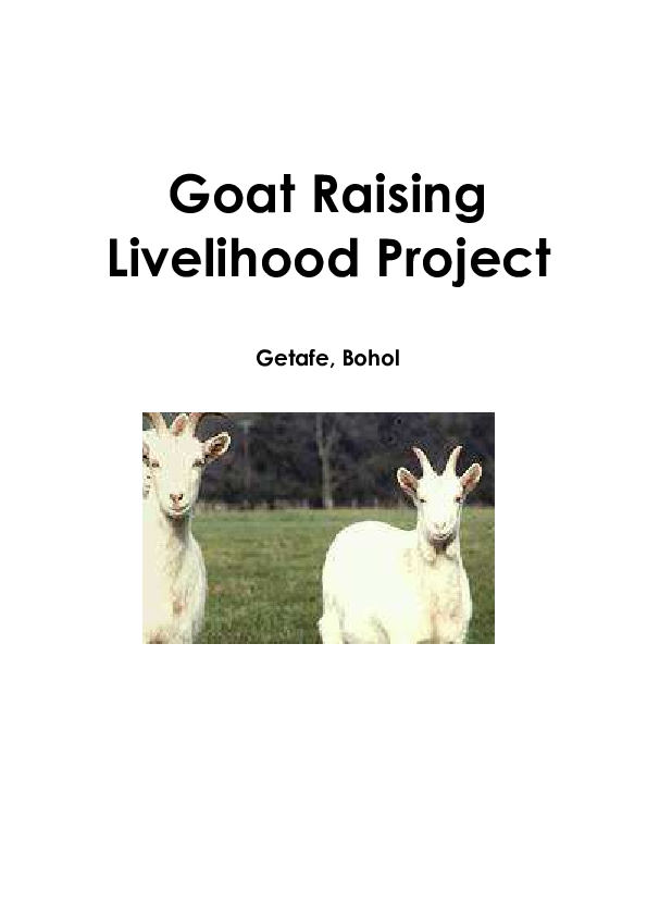 (PDF) Goat Raising Livelihood Project