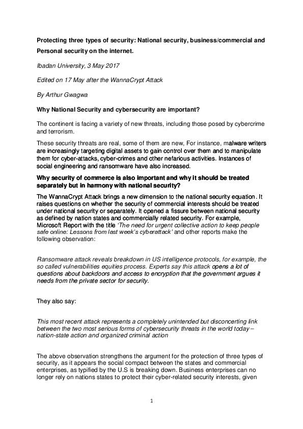 (PDF) Protecting three types of security: National security, business ...