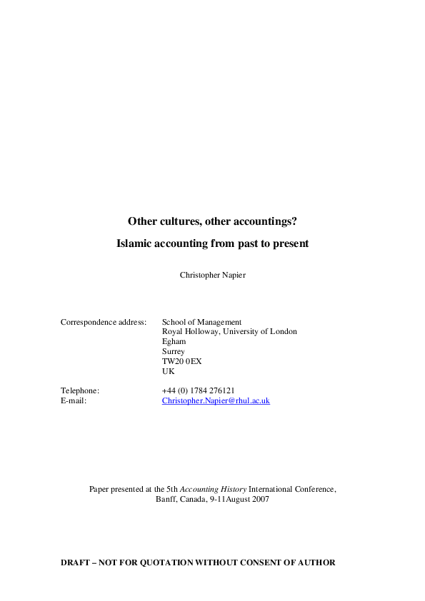 (PDF) DRAFT – NOT FOR QUOTATION WITHOUT CONSENT OF AUTHOR Other ...