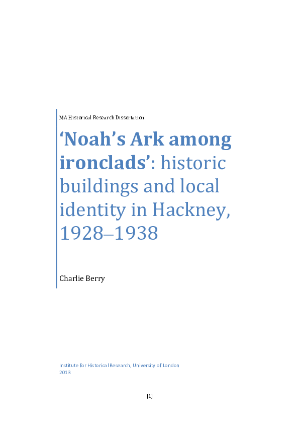 (PDF) "Noah's Ark among ironclads": historic buildings and local ...