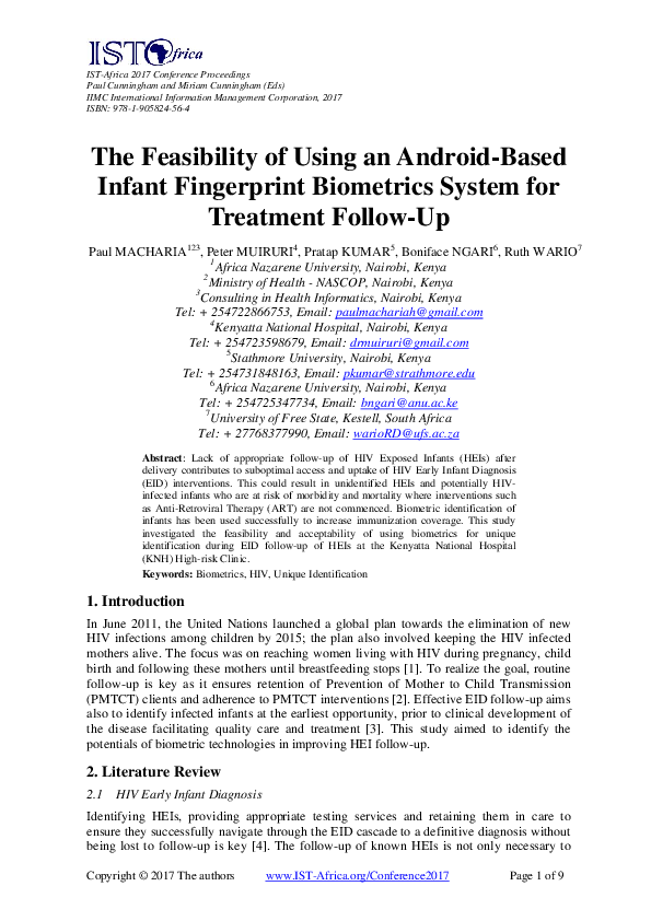 (PDF) The Feasibility of Using an Android-Based Infant Fingerprint Biometrics System for ...