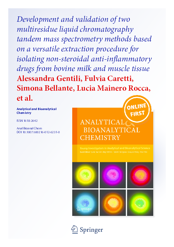 (PDF) Development and validation of two multiresidue liquid chromatography tandem mass ...