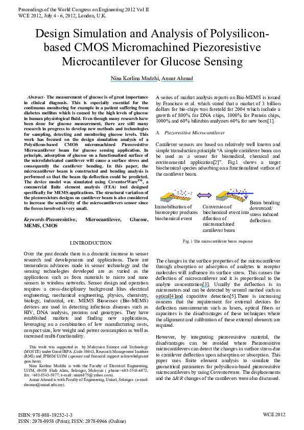 (PDF) Design Simulation and Analysis of Polysilicon- based CMOS Micromachined Piezoresistive ...