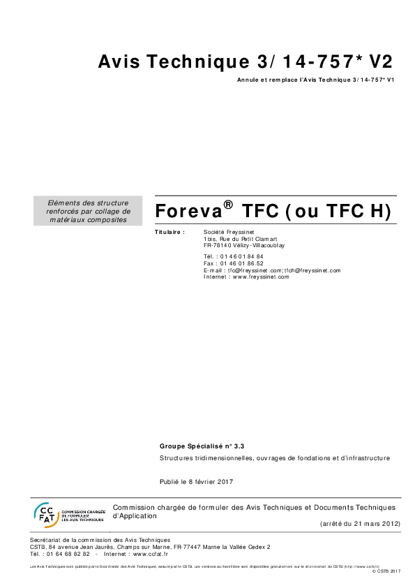 (PDF) Avis Technique 3/14-757*V2 Annule et remplace l'Avis Technique 3/ ...