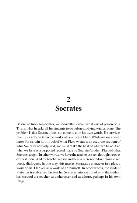 (PDF) Great Souls Chapter 2 Socrates | stephen conlon - Academia.edu