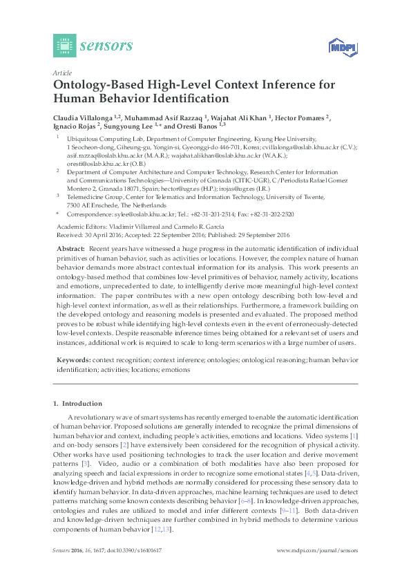 (PDF) Ontology-Based High-Level Context Inference for Human Behavior Identification