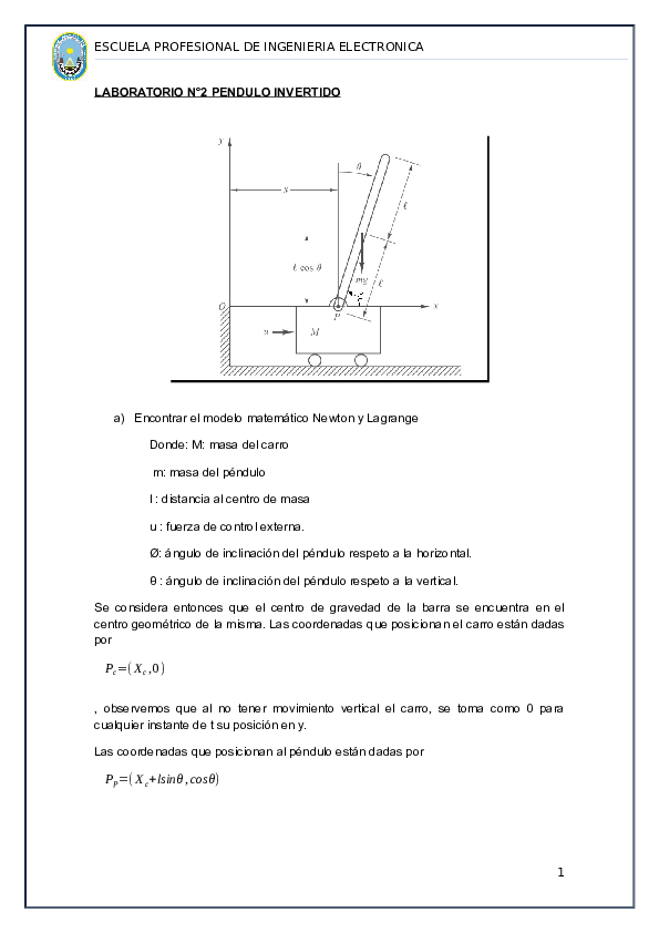 (DOC) LABORATORIO N°2 PENDULO INVERTIDO