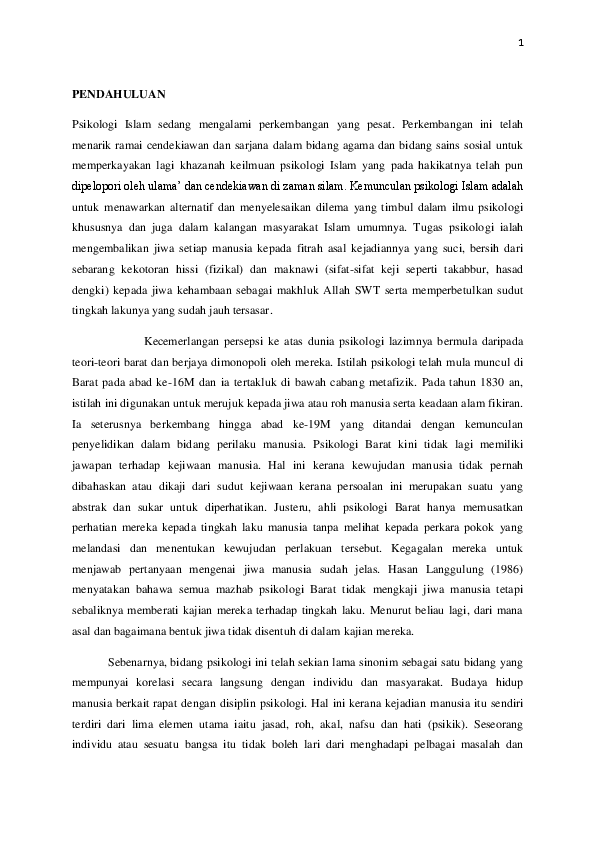 (PDF) PSIKOLOGI BARAT DAN ISLAM