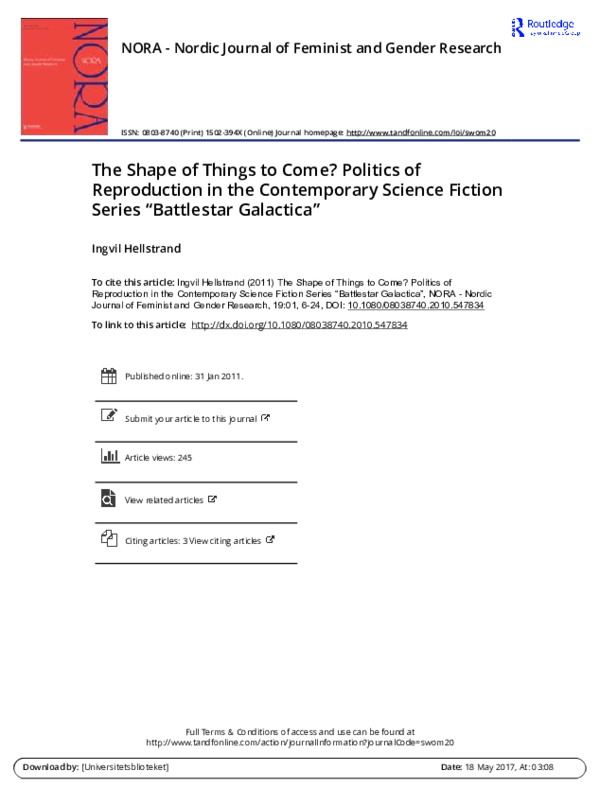(PDF) The Shape of Things to Come? Politics of Reproduction In the ...