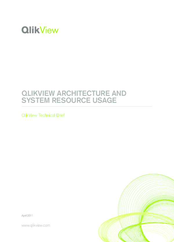 Pdf Qlikview Architecture And System Resource Usage Qlikview Technical Brief Walbert