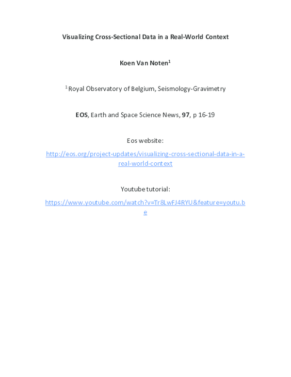 Pdf Visualizing Cross Sectional Data In A Real World Context