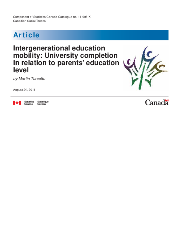 (PDF) Intergenerational education mobility