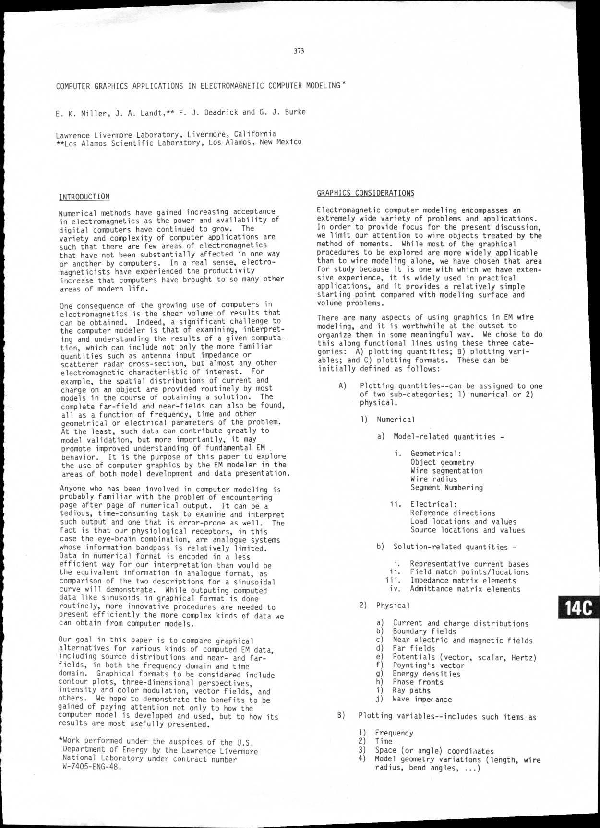 Pdf Visual Electromagnetics Computer Graphics Applications In Electromagnetic Computer Modeling