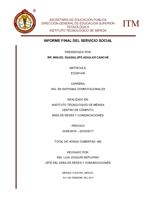 (DOC) INFORME FINAL DEL SERVICIO SOCIAL