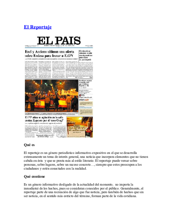 (DOC) El Reportaje
