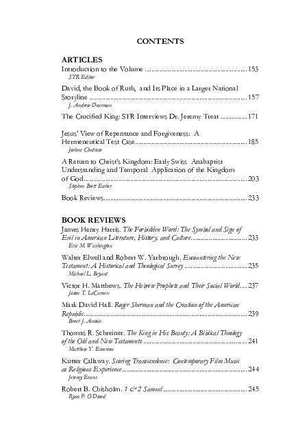 (PDF) The Crucified King. STR Interviews Dr. Jeremy Treat