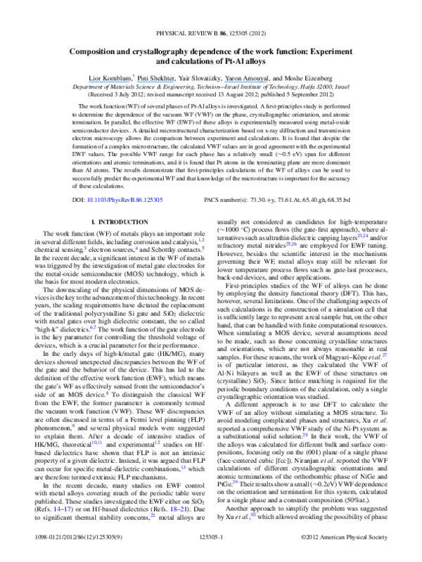 (PDF) Comparison of effective work function extraction methods using capacitance and current ...