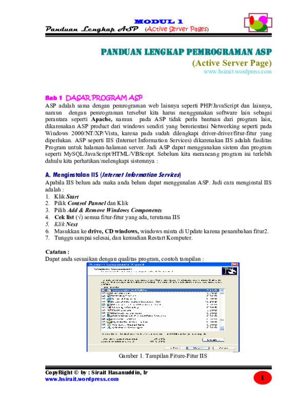 (PDF) Panduan Lengkap ASP (Active Server Pages