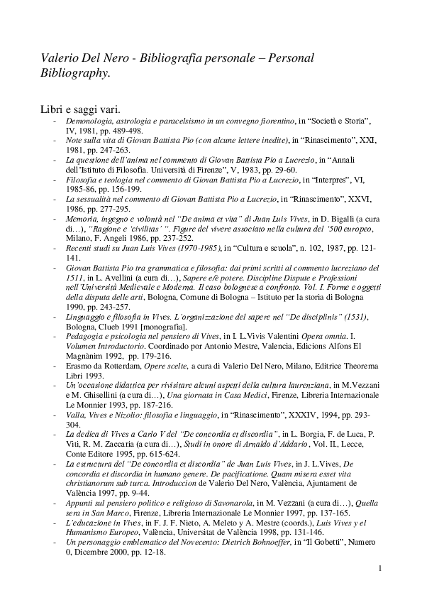 (PDF) Bibliografia personale.pdf - Personal Bibliography