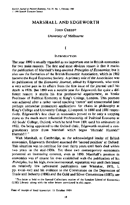 (PDF) MARSHALL AND EDGEWORTH