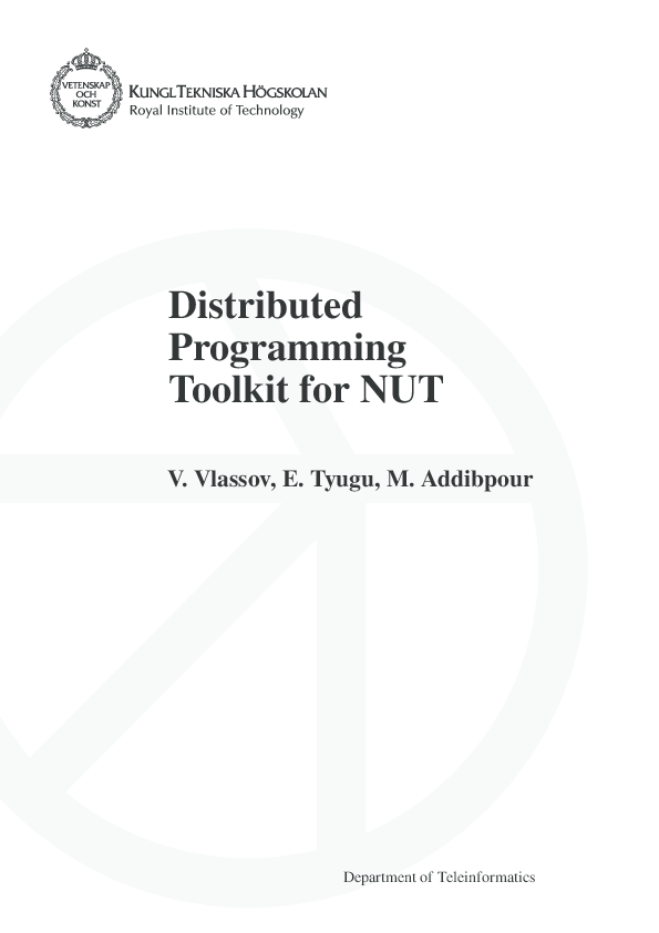 (PDF) Distributed Programming Toolkit for NUT