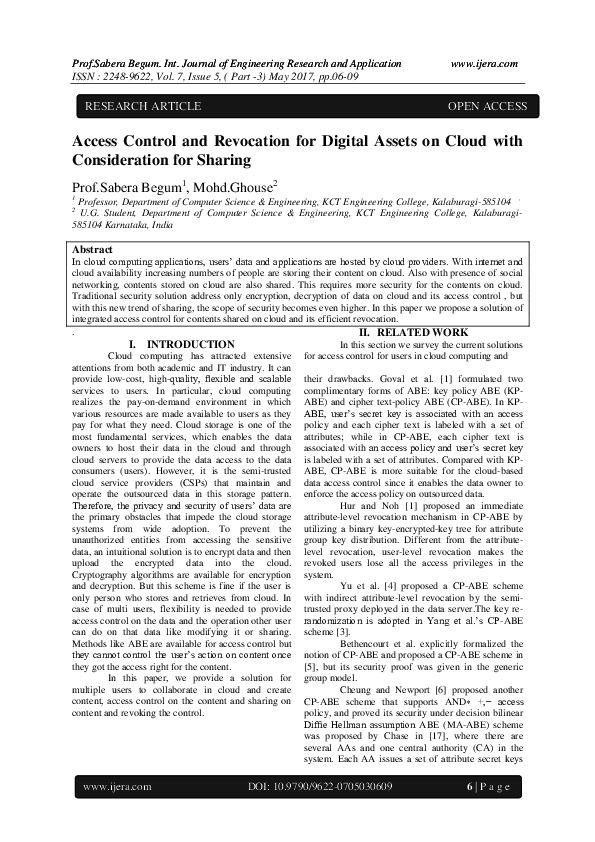 (PDF) Access Control and Revocation for Digital Assets on Cloud with ...