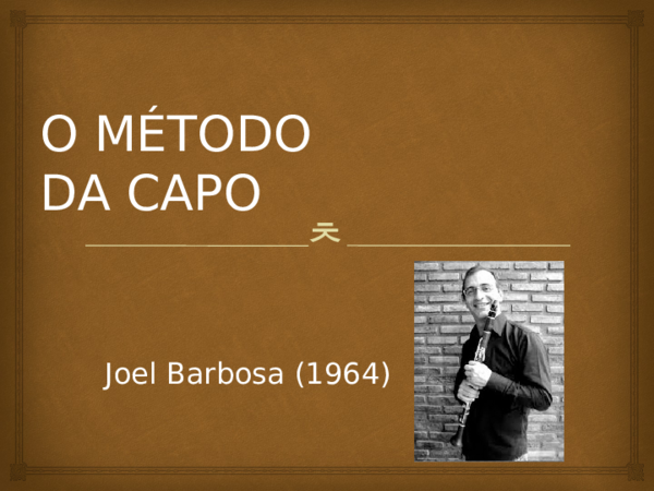 (PPT) O MÉTODO DA CAPO