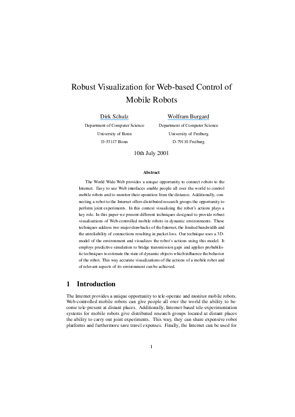 (PDF) Robust Visualization for Web-based Control of Mobile Robots