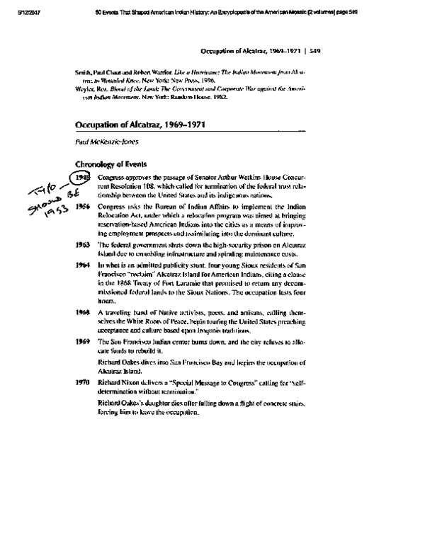 (PDF) Occupation of Alcatraz Island
