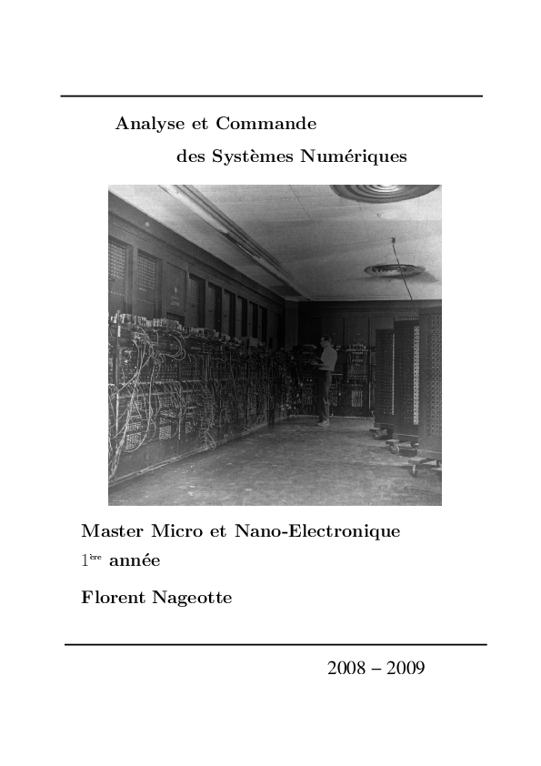 (PDF) Analyse et commande des syst mes num riques