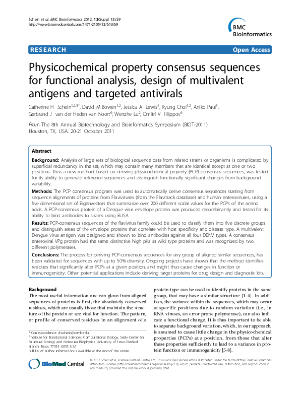 (PDF) BMC Bioinformatics | Full text | Physicochemical property