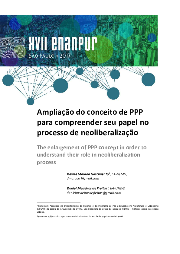 (PDF) Ampliação do conceito de PPP para compreender seu papel no ...