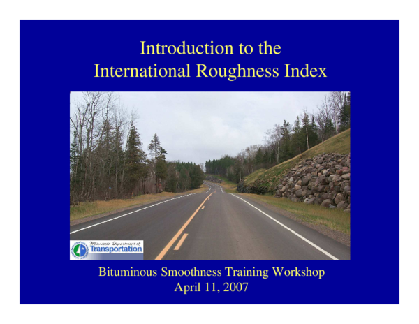 (PDF) IRI Roughness