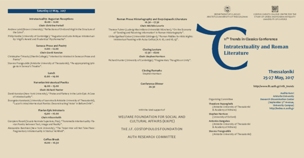 (PDF) 11th Trends in Classical Literature Conference: INTRATEXTUALITY ...