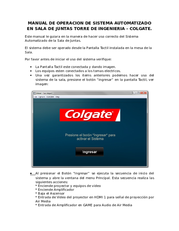 (DOC) MANUAL DE OPERACION DE SISTEMA AUTOMATIZADO EN SALA DE JUNTAS ...