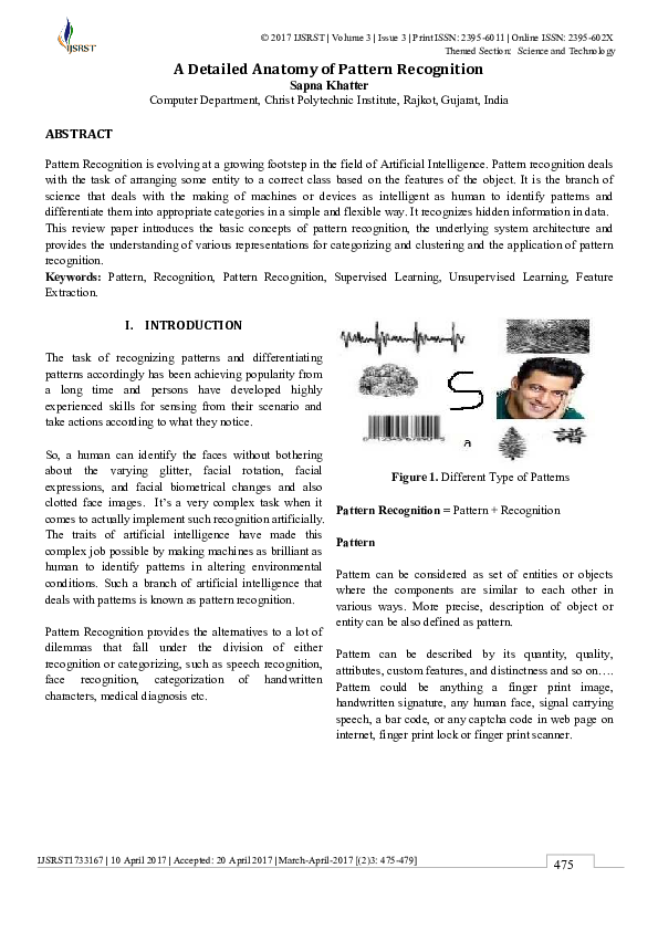 (PDF) A Detailed Anatomy of Pattern Recognition