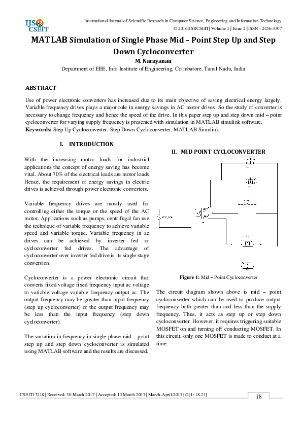 (PDF) MATLAB Simulation of Single Phase Mid - Point Step Up and Step Down Cycloconverter ...