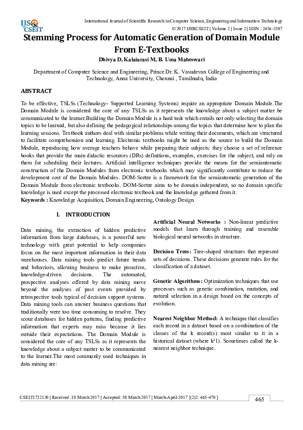 (PDF) Semi-Automatic Domain Module Generation from E-Textbooks