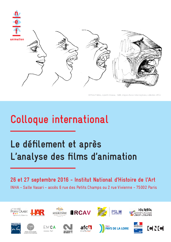 (PDF) Colloque international : Le défilement et après. L’analyse des films d’animation. 26 et 27 ...