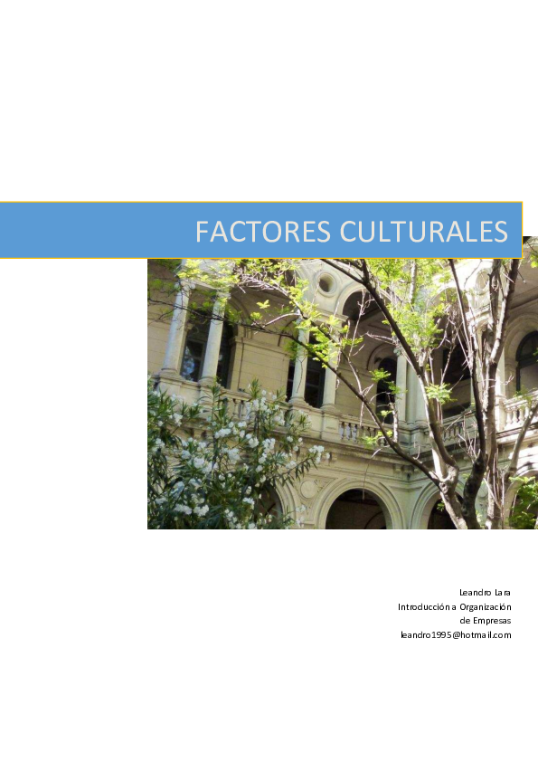 (PDF) FACTORES CULTURALES