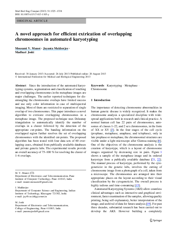(PDF) A novel approach for efficient extrication of overlapping ...