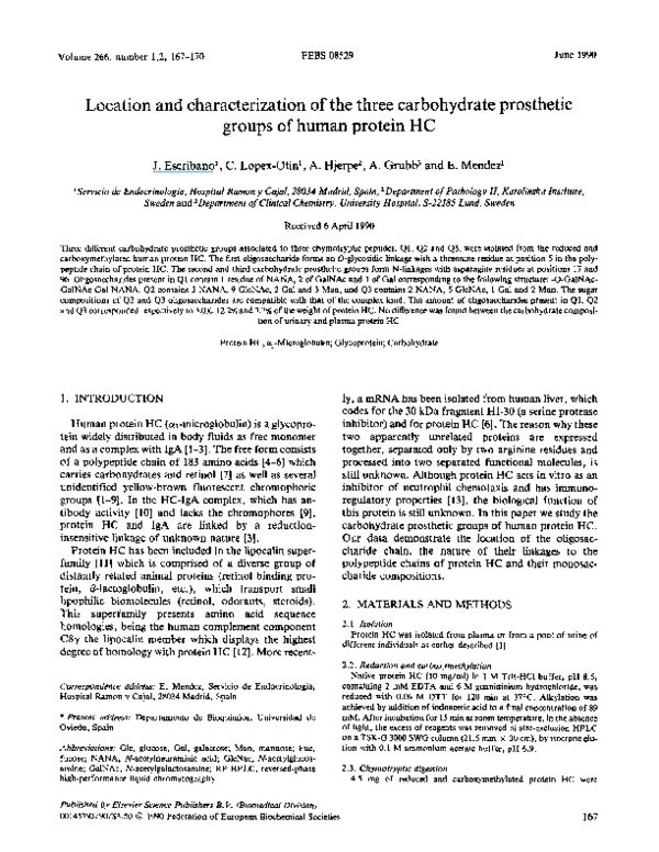 (PDF) Location and characterization of the three carbohydrate ...