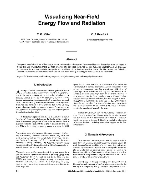 (PDF) Electromagnetic Visualization-Visualizing Near-Field Energy Flow ...